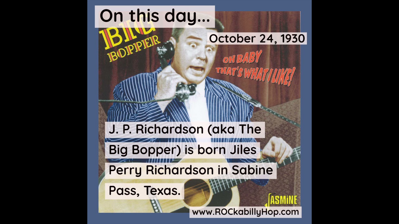October 24, 1930 - J. P. Richardson - YouTube