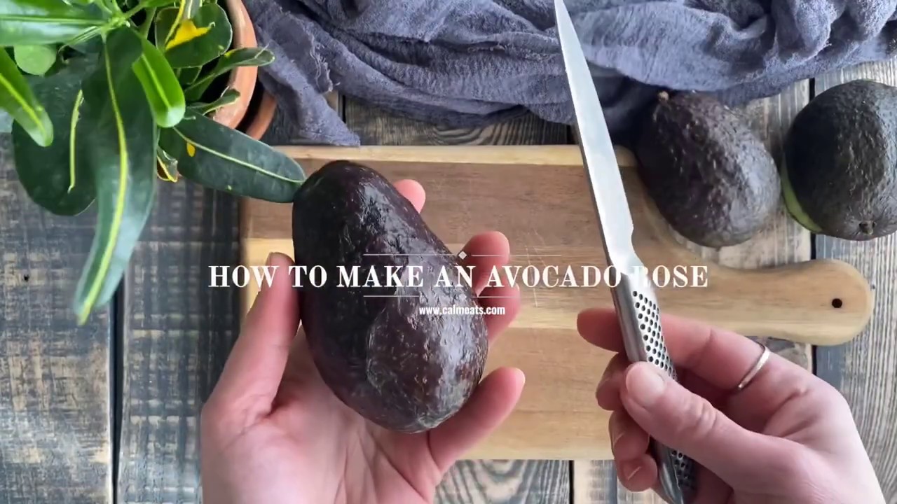 How To Make An Avocado Rose - CALM EATS - YouTube