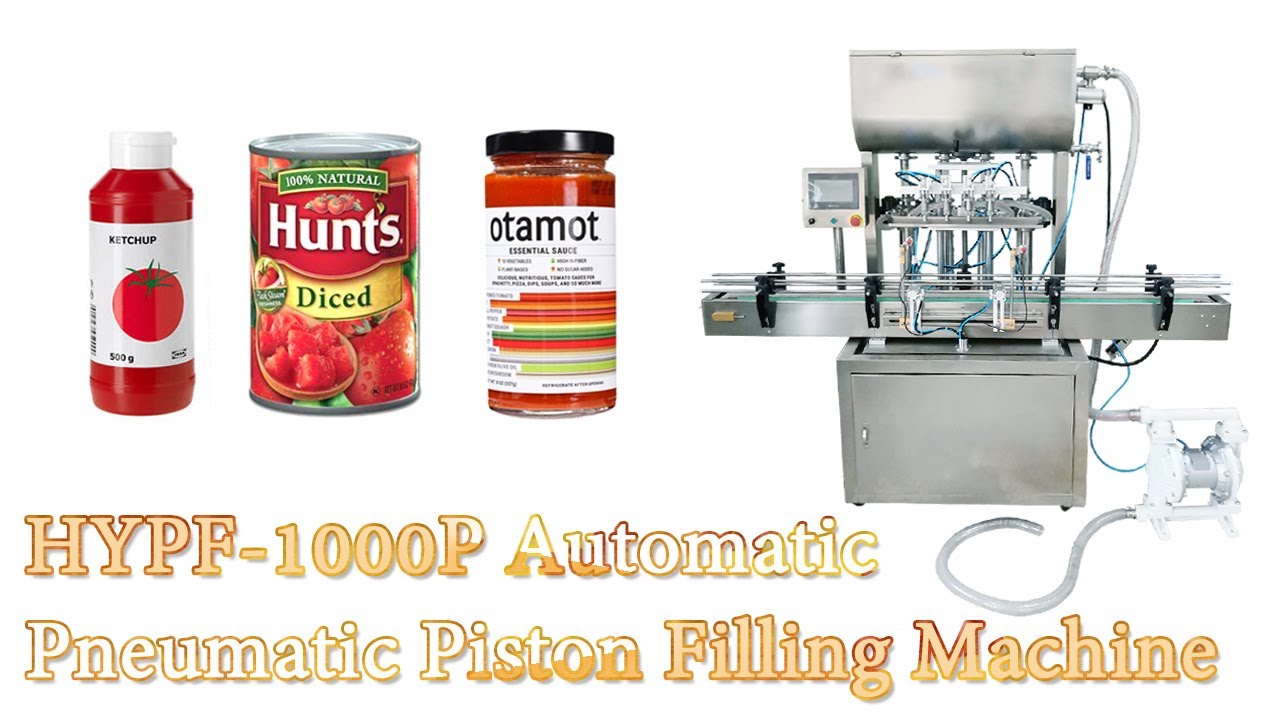 HY| Automatic Pneumatic Piston Filling Machine for Ketchup Tomato Sauce ...