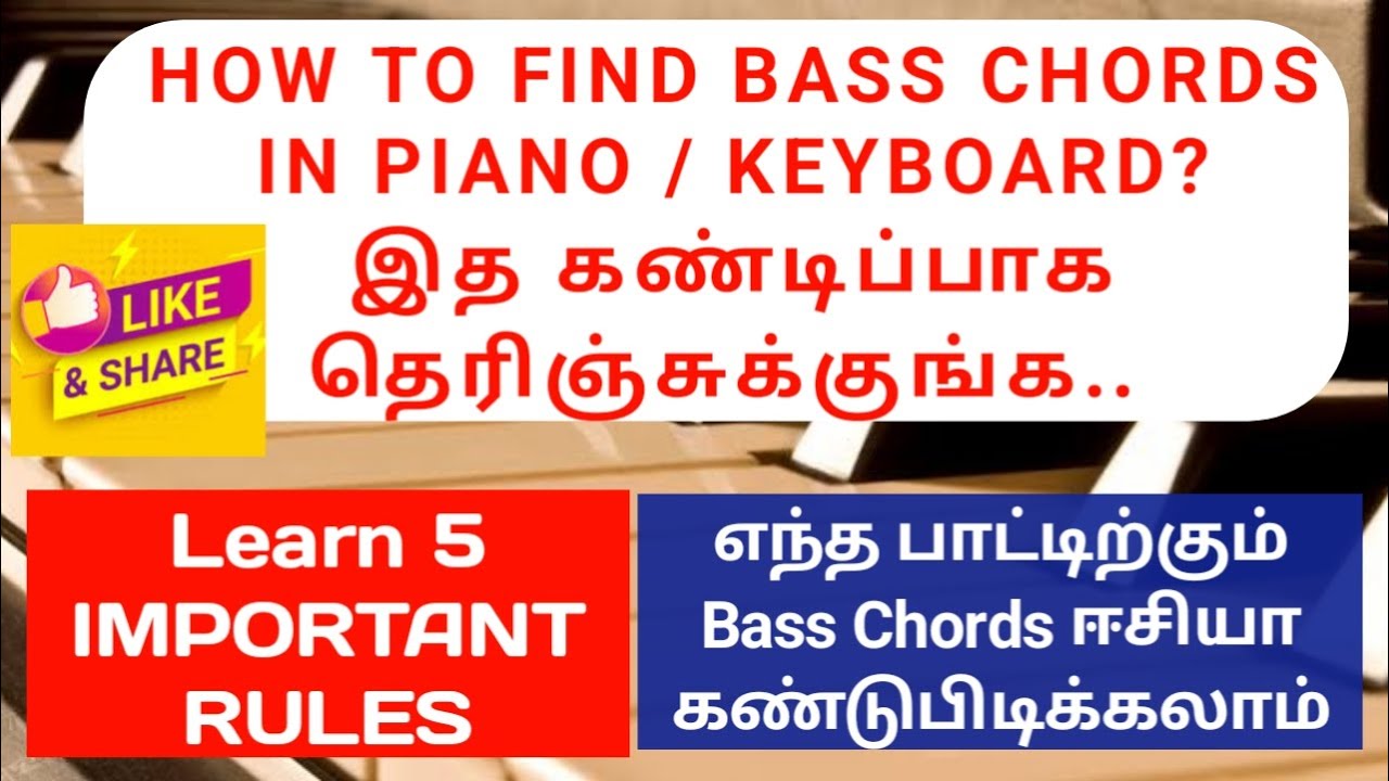 How to Find Bass Chords in Piano / Keyboard? #basschords #pianotutorial ...