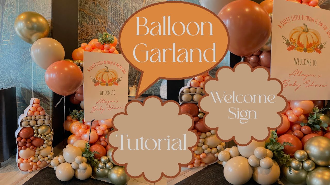 Balloon Garland Tutorial | Welcome Sign | How to | DIY - YouTube
