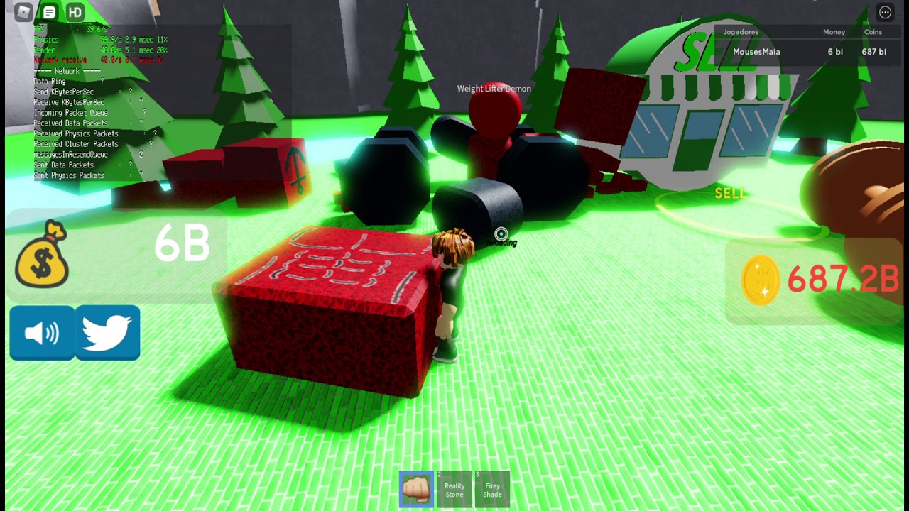 jogando weight simulator roblox - YouTube