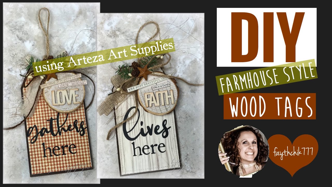 DIY Farmhouse Wood Tags | DIY Farmhouse Crafts | Arteza - YouTube