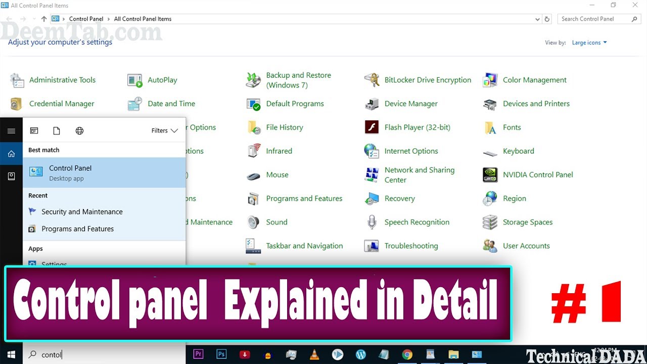 Control panel Explained in Detail complete in hindi कंप्यूटर के कंट्रोल ...