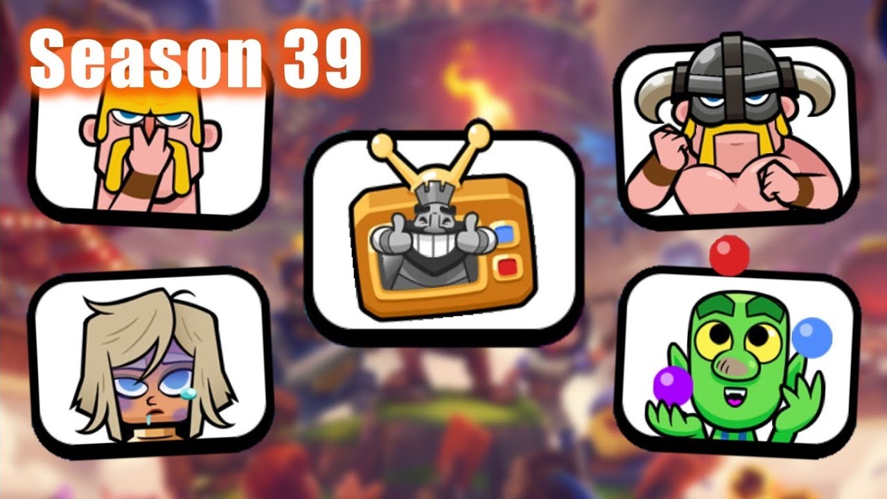 ALL Season 39 Emotes In Clash Royale! | Clash Fest Season Emotes! - YouTube