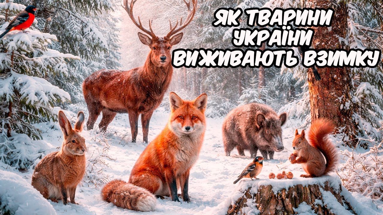 Як тварини України виживають взимку - YouTube
