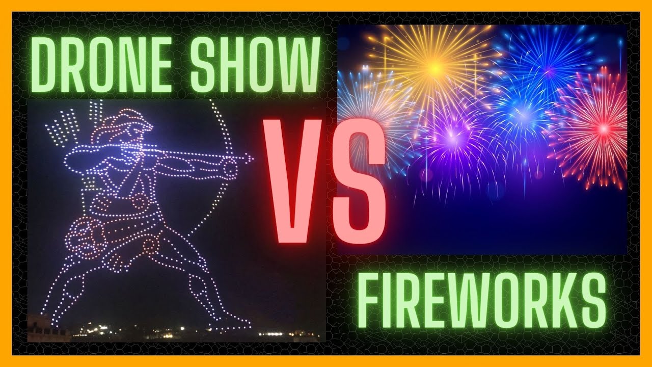 Drone Show VS Fireworks | My First Drone Light Show & My Opinion - YouTube