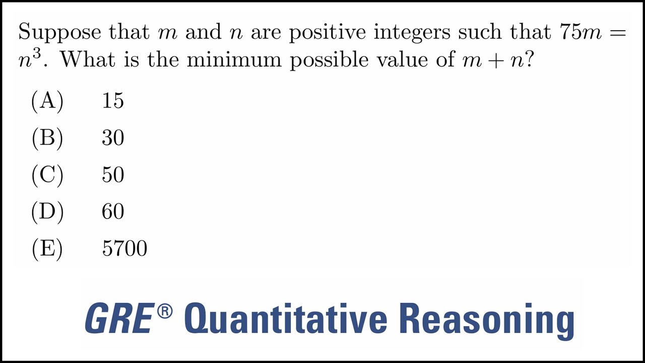 Prime factorization and perfect cubes: GRE quantitative reasoning practice question#88 - YouTube