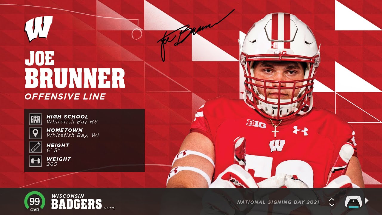 Joe Brunner - National Signing Day - Wisconsin '22 - YouTube