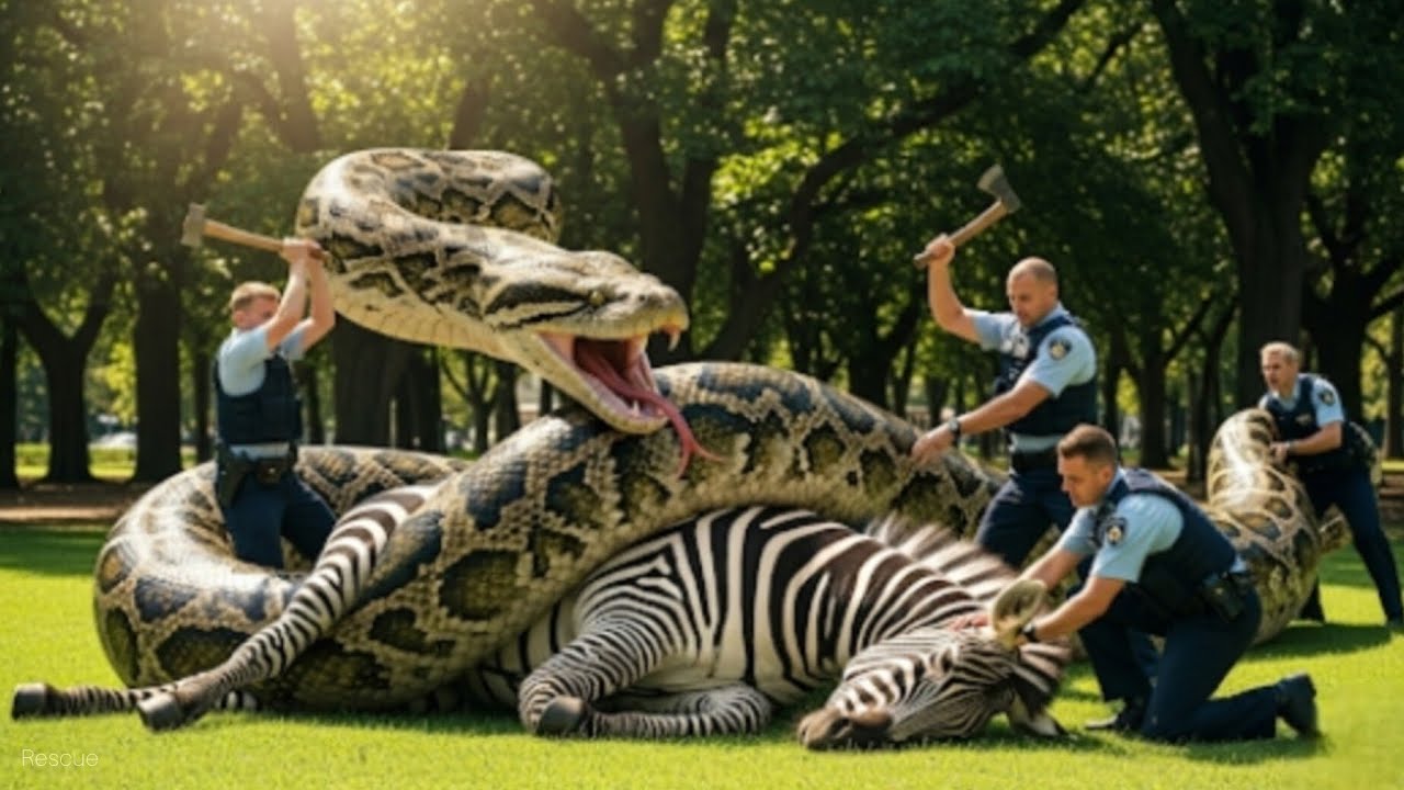 Shocking Animal Rescue: Team Saves Giraffe From Giant Python 🐍🦒 | Heartwarming Moment - YouTube