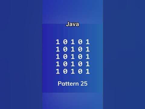 Horizontal 10101 Number Pattern In Java,Java interview questions for coding round#placements# ...