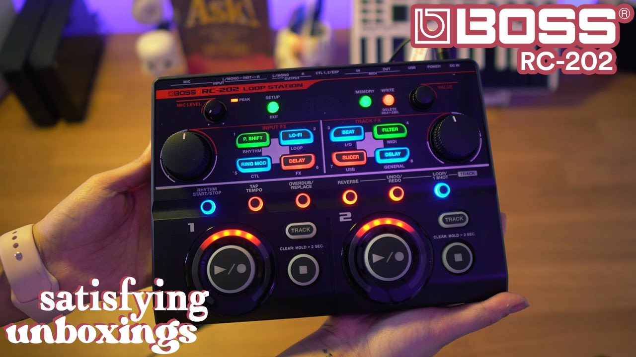 🍄 boss rc-202 loop station unboxing 🍄 (very satisfying asmr) - YouTube