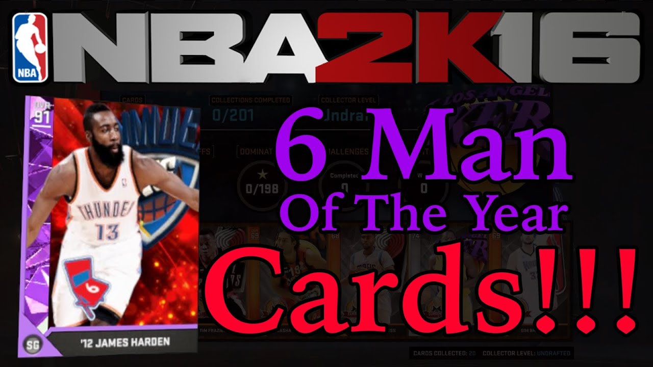 NBA2K16 MyTeam: Sixth Man Of The Year Cards!!! James Harden! - YouTube