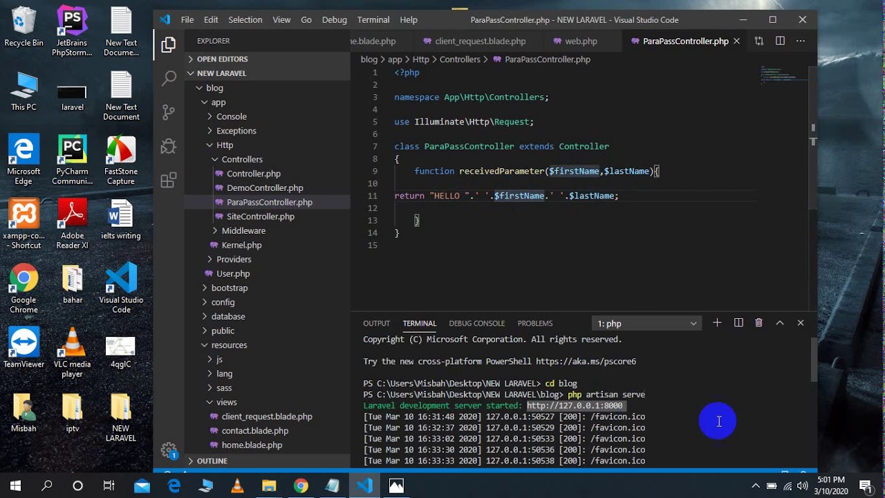 Parameters In Laravel Youtube
