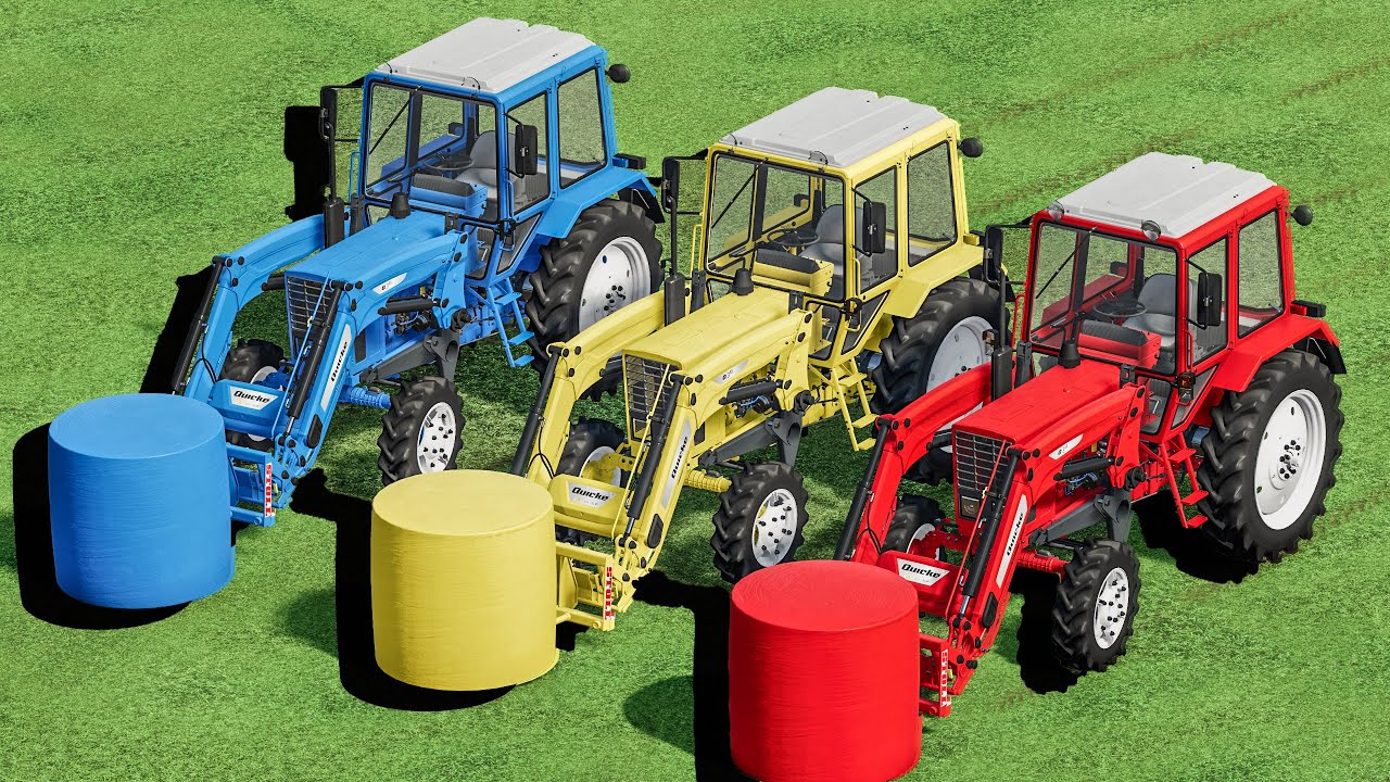 MINI TRACTORS OF COLORS ! Tractors , Trucks , Low Loader , Backhoe ...