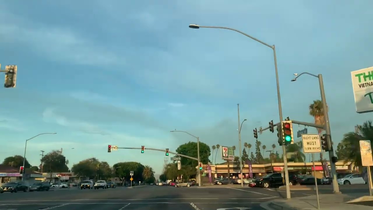 Beautiful day driving on the famous Ball rd and Disneyland Dr Anaheim ...