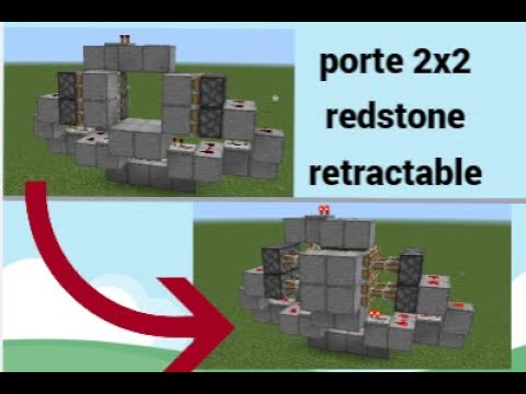 [TUTO] Porte en redstone 2x2 rétractable [minecraft/bedrock] - YouTube