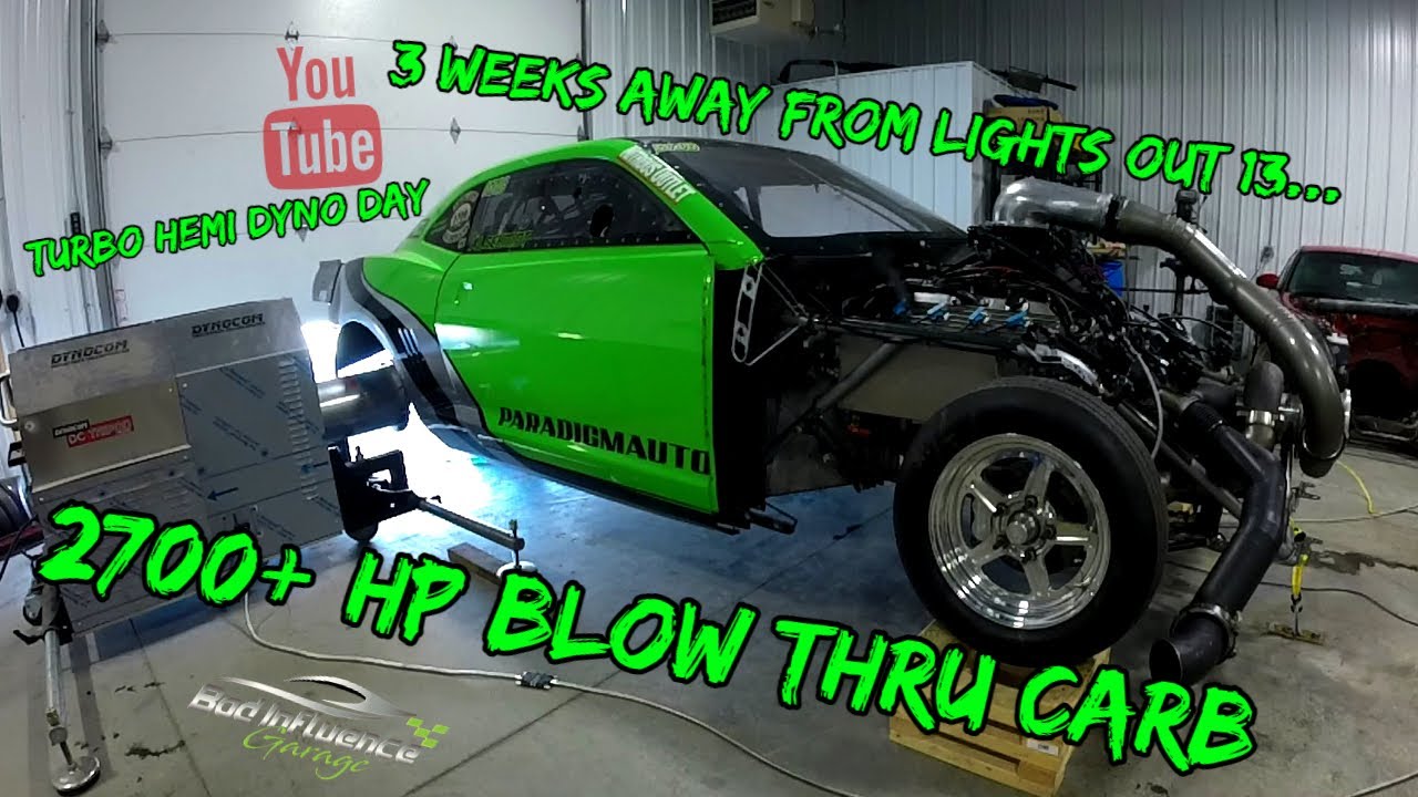 Blow Thru Carb Makes OVER 2700HP on Single Turbo HEMI - YouTube