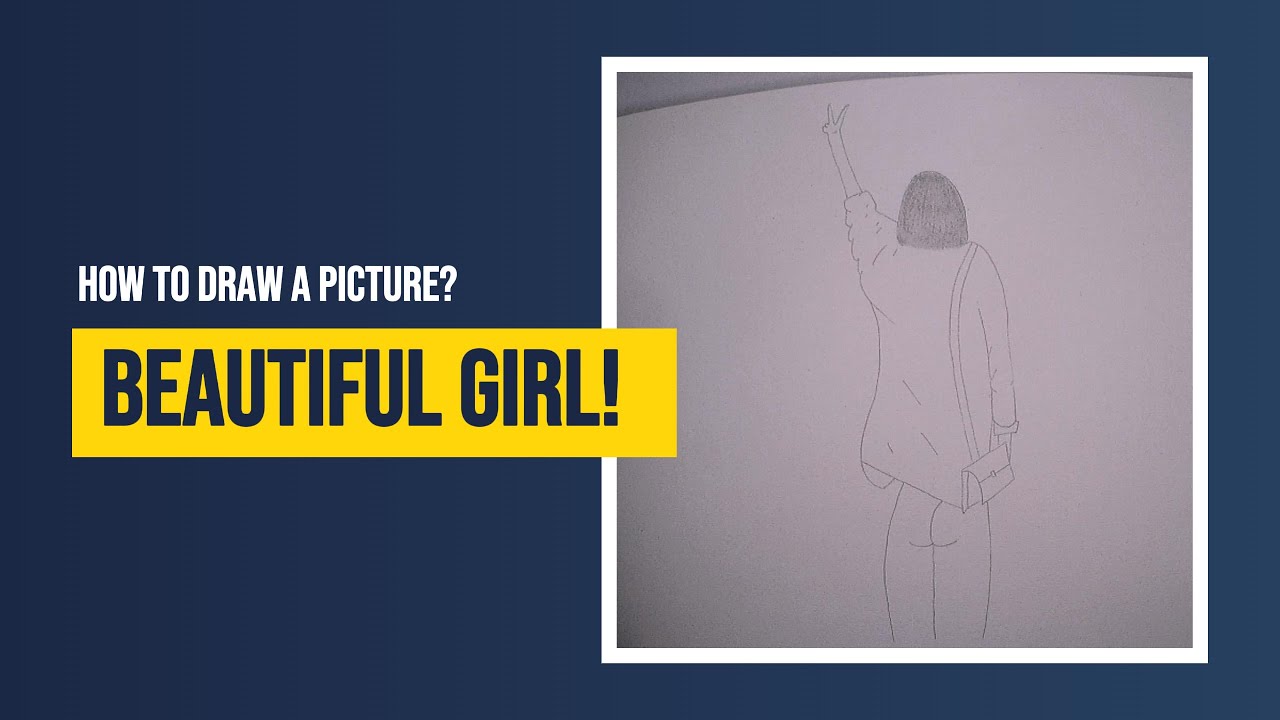 How to draw a girl picture tutorial for beginners? // Tutorial pencil ...