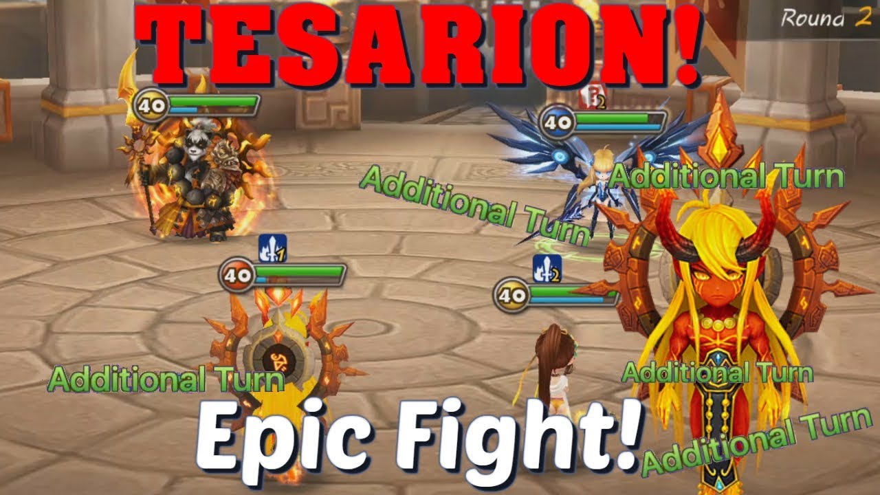 Summoners War - Tesarion's Epic Fight! - YouTube