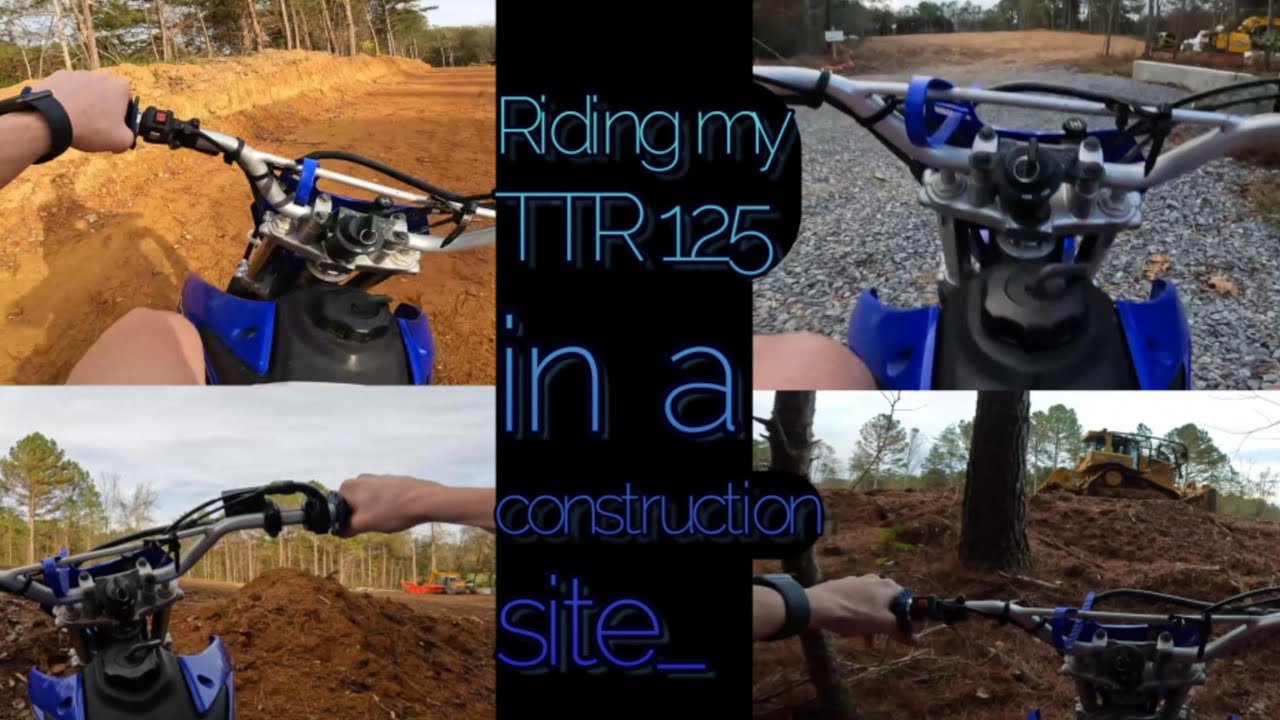 Riding my Yamaha TTR 125 in a construction site - YouTube