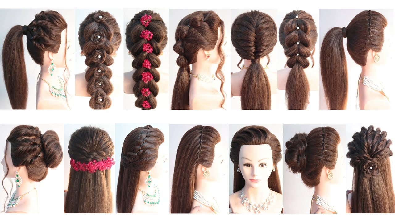 14 superb hairstyle for every function | hairstyle for girls - YouTube