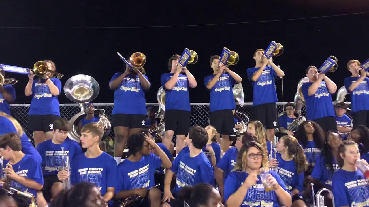 Crisp County Marching Band Trombones Black & Blues - YouTube