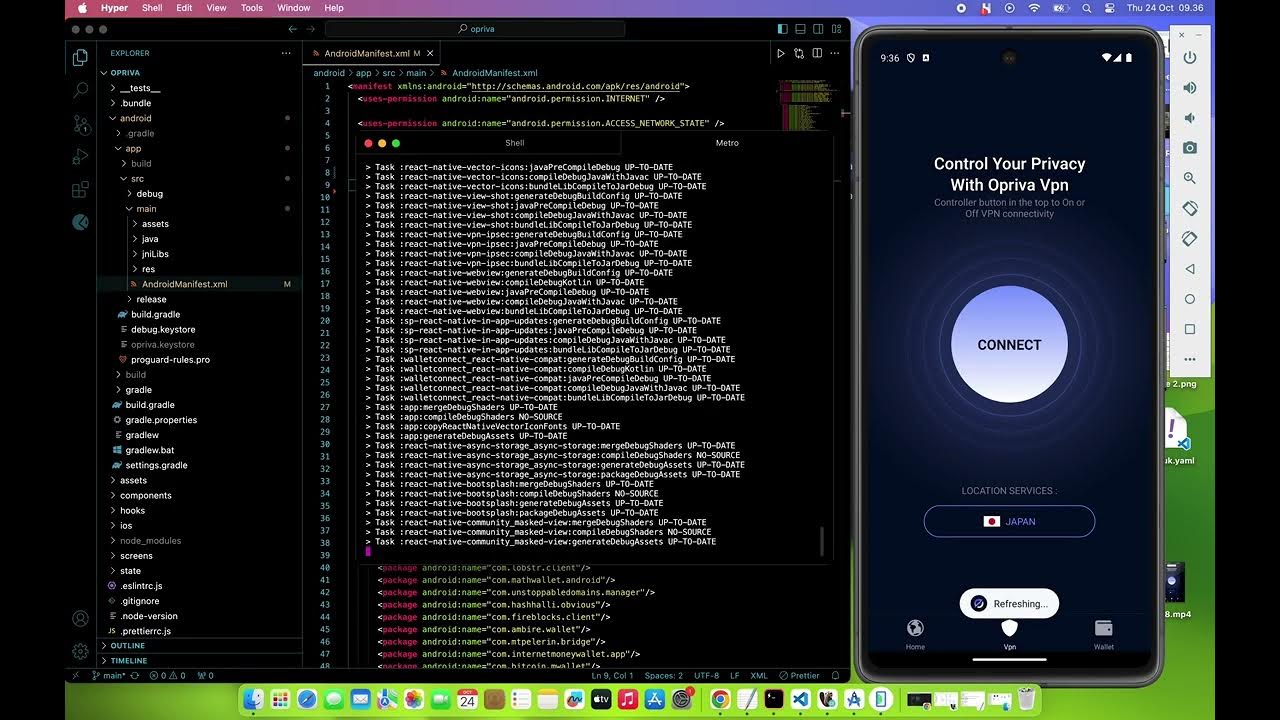 Fix authenticate VPN bug in package react-native-simple-openvpn on android 14 above - YouTube