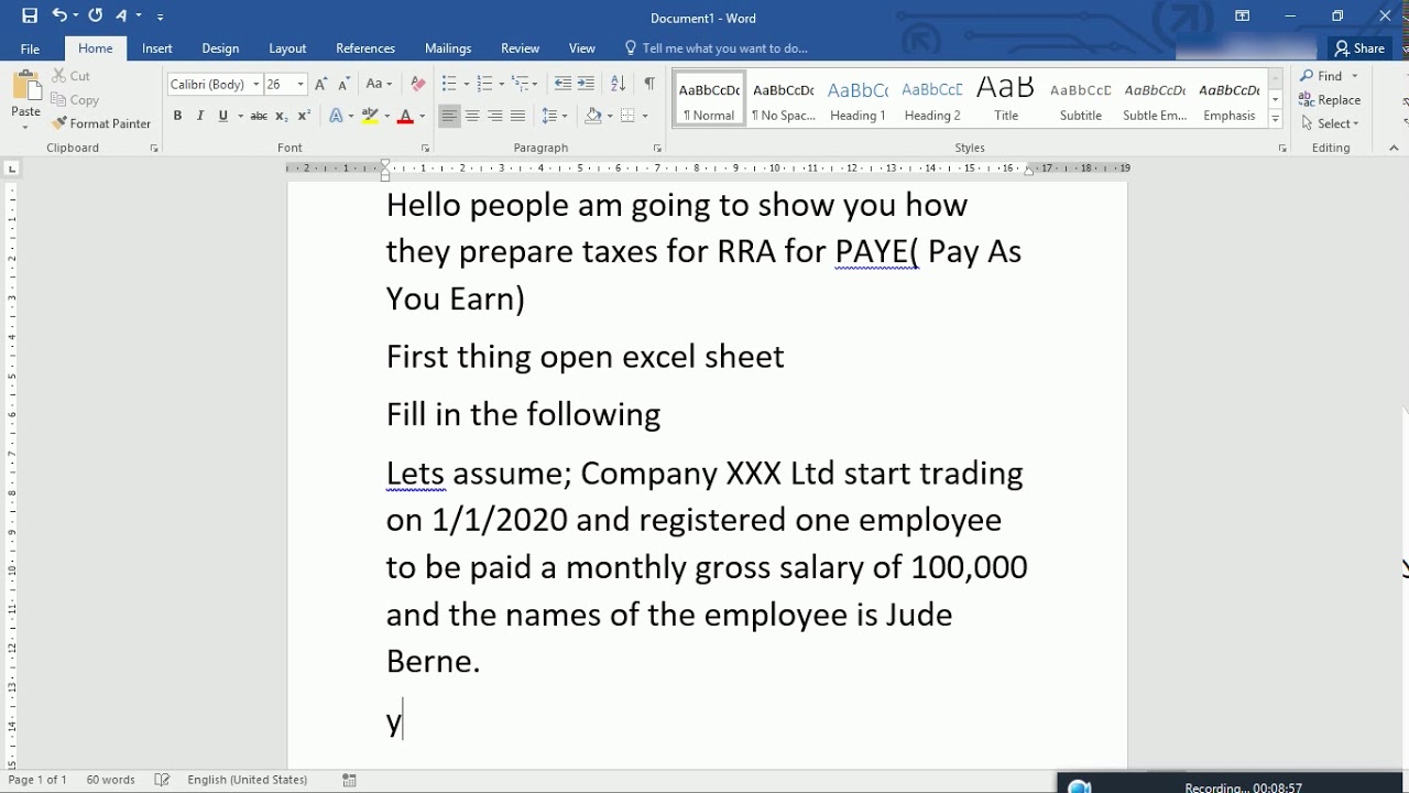 HOW TO PREPARE A PAYROLL FOR RWANDA REVENUE AUTHORITYRRA TAXES - YouTube