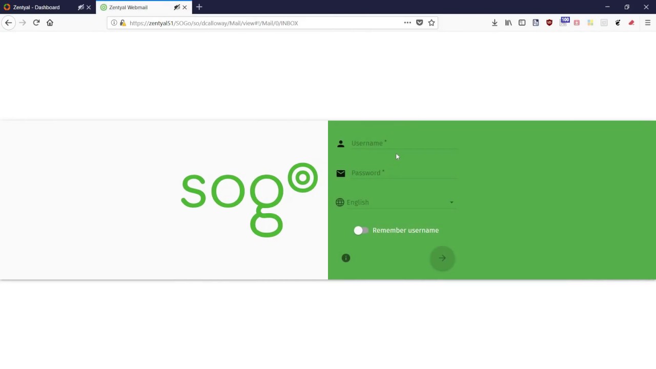 SoGo Web-based Mail Running on Zentyal 5.1 Server in Linux - YouTube