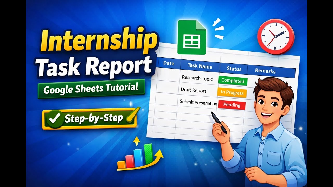 How to Create Internship Task Report Using Google Sheet - YouTube