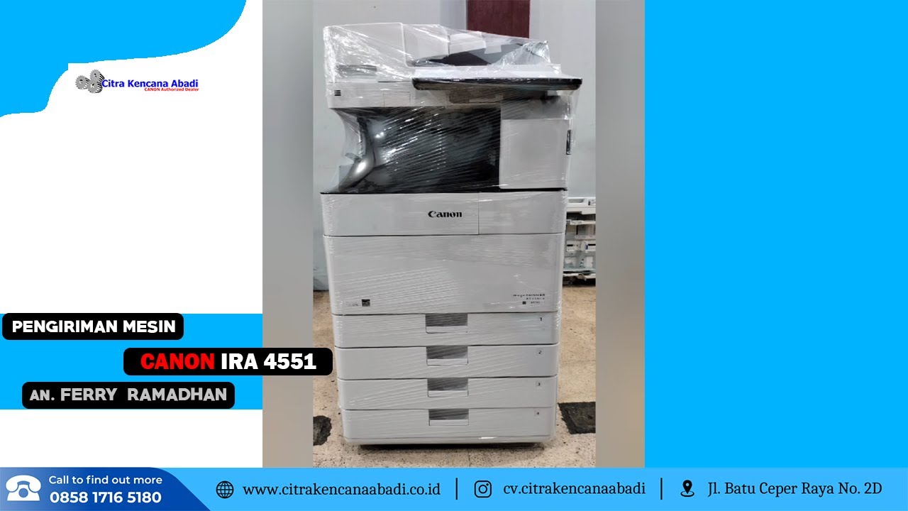 Proses Pengiriman Mesin Fotocopy IRA 4551 ke Kemanggisan Palmerah - YouTube