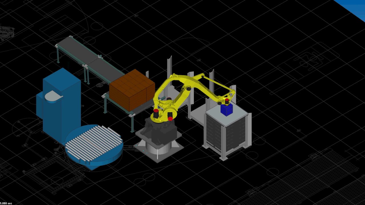 3D Robotic Simulation - Palletizer & Pallet Handling | Autotec ...