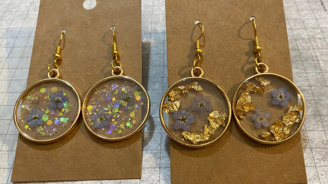 Easy Beginner UV Resin Earring Tutorial With Forget Me Not Flowers ...