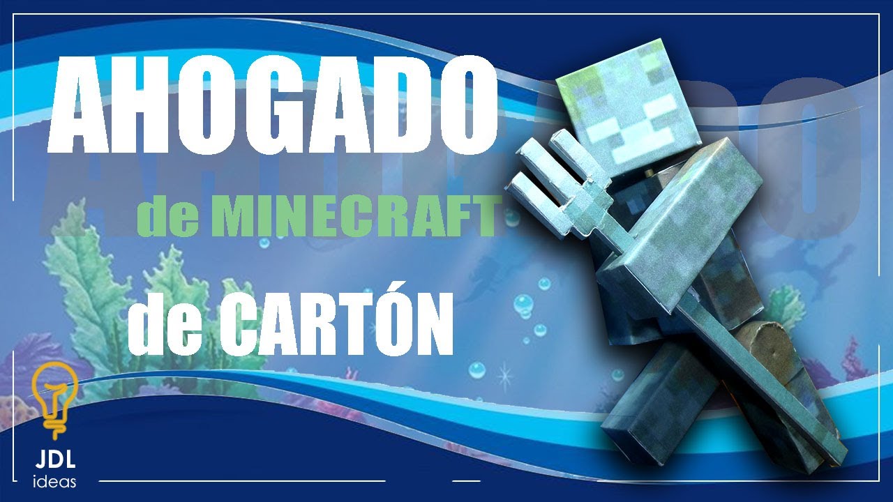 Como hacer un ZOMBIE AHOGADO de cartón - MINECRAFT #JDLideas - YouTube