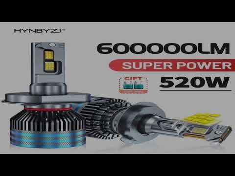 HYNBYZJ 520W 600000LM H4 H7 H11 Led Bulb Canbus H1 H8 HB3 HB4 HR2 9005 9006 9012 H13 9007 - YouTube