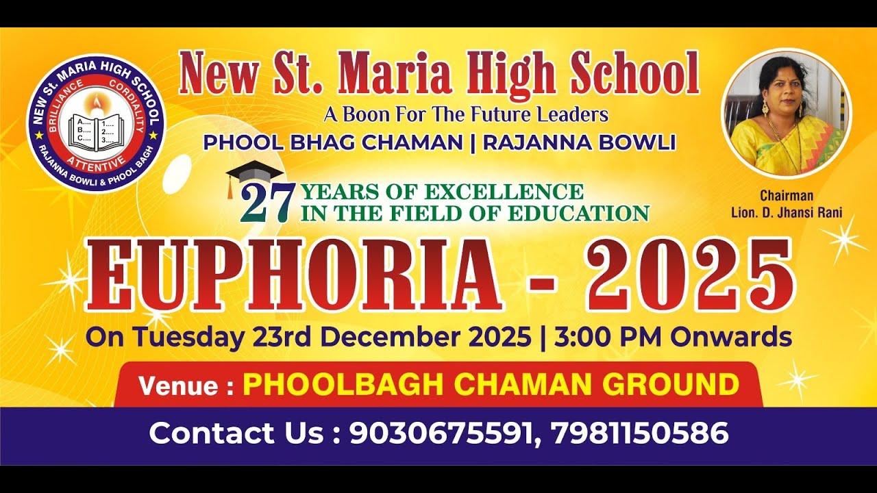 New St. Maria High School 27th Annual Day Celebrations ( Euphoria -2025 ...