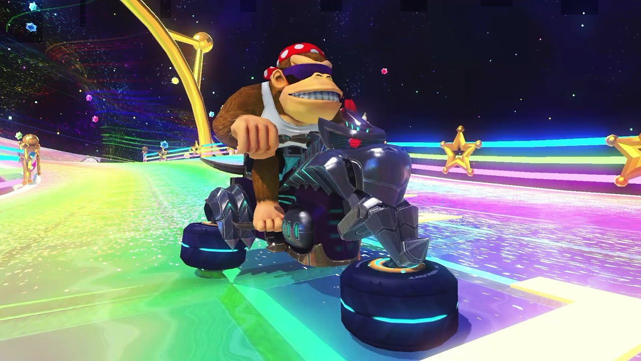 Falling off of Wii Rainbow Road but in 1080p. (Mario Kart 8 DLC Wave 6 ...