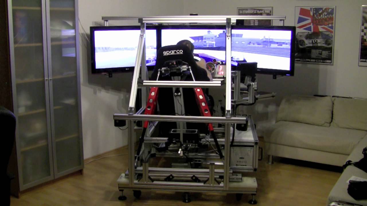 PIEZ Full Motion Race Car Simulator : Traction Loss Testdrive - YouTube