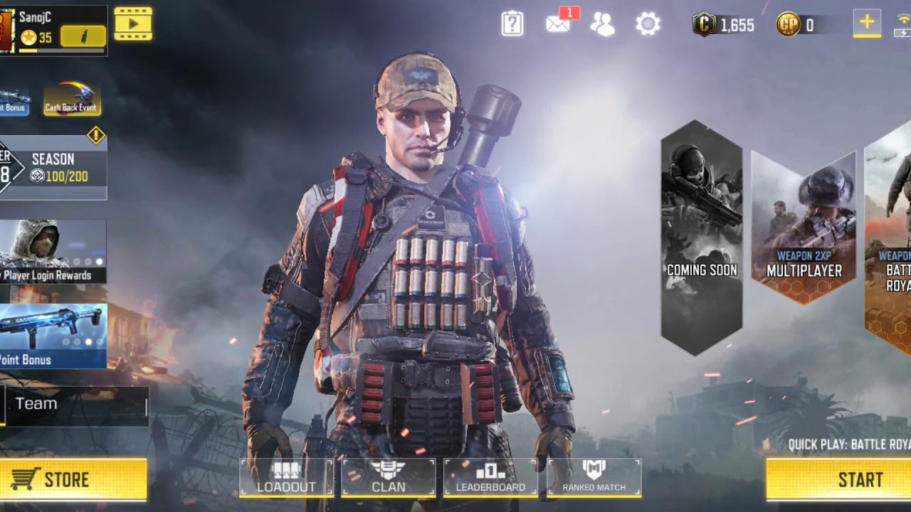 Call of duty mobile first person and third person - YouTube