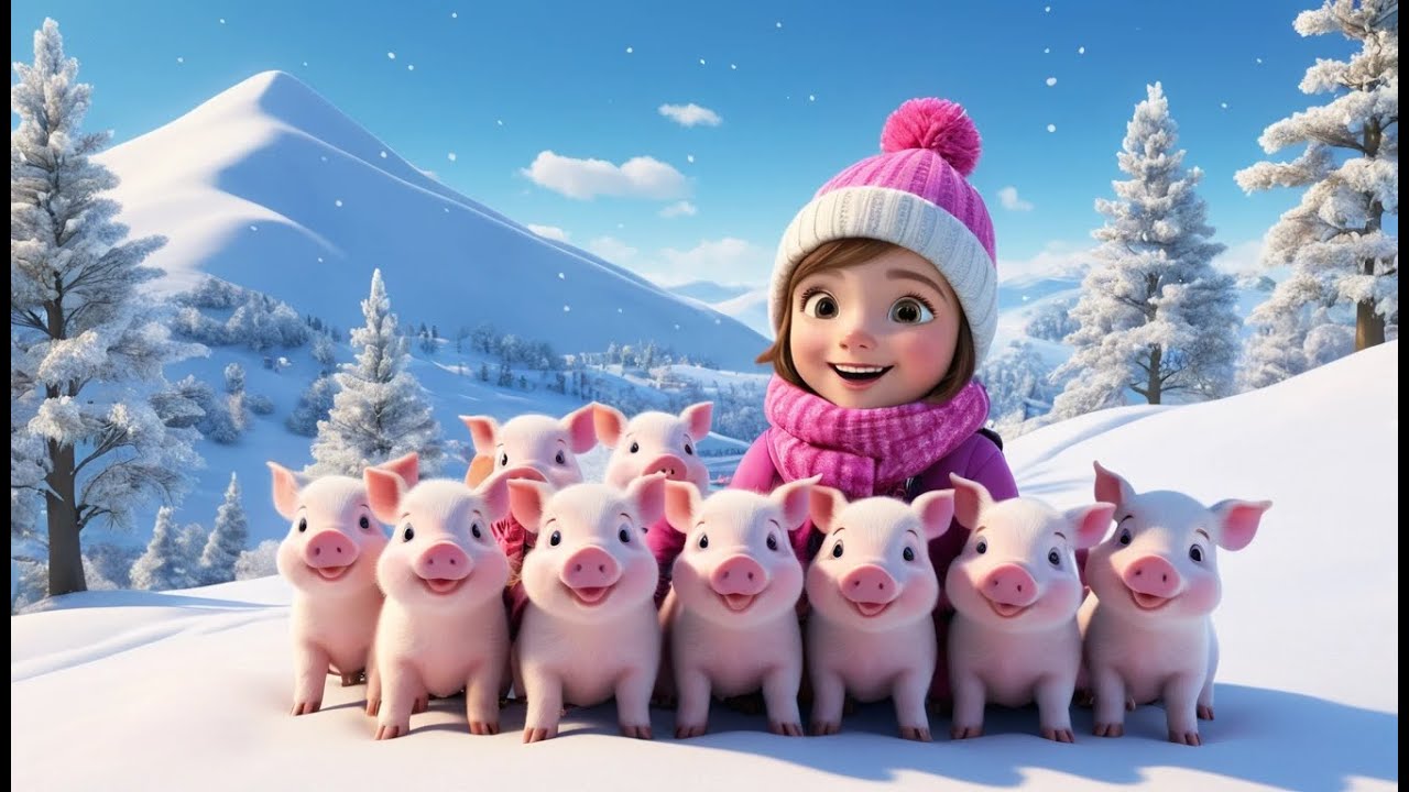 Ten Piggies in a Snowy Bed — Jumping High on Ice Instead! | Counting ...