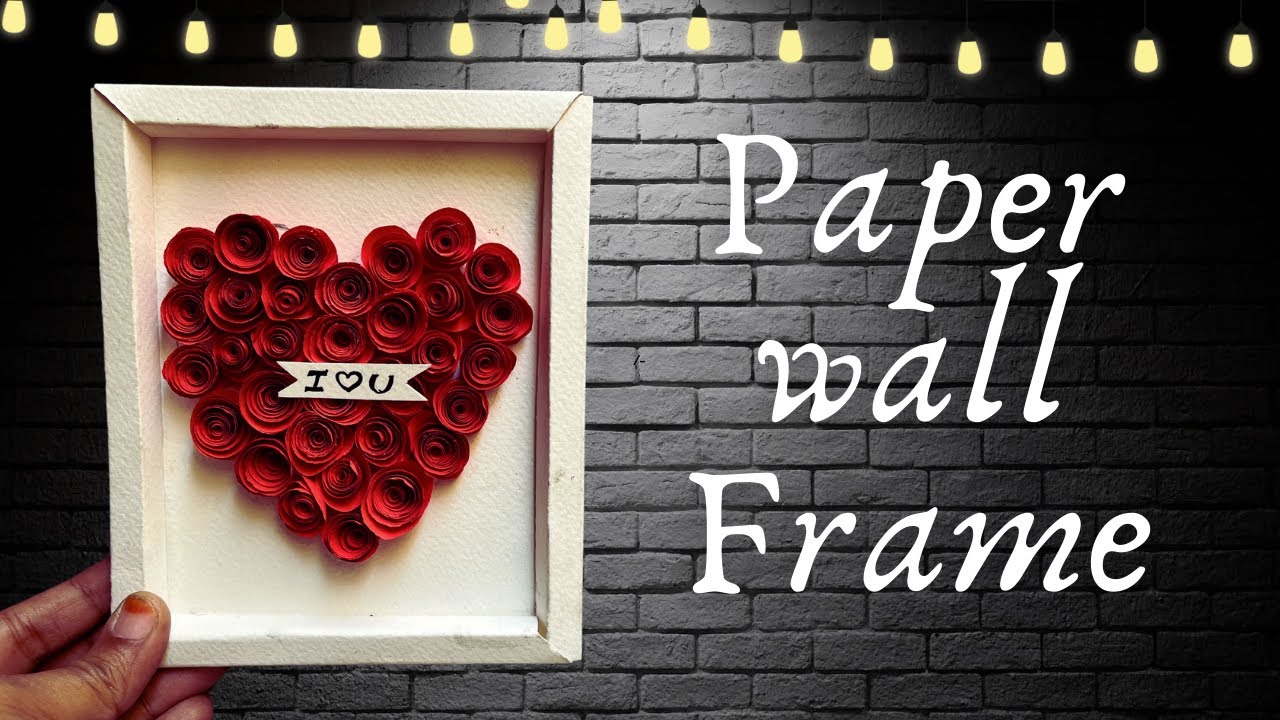"DIY Paper Photo Frame Wall Decor |Easy Handmade Home Decor Idea" # ...