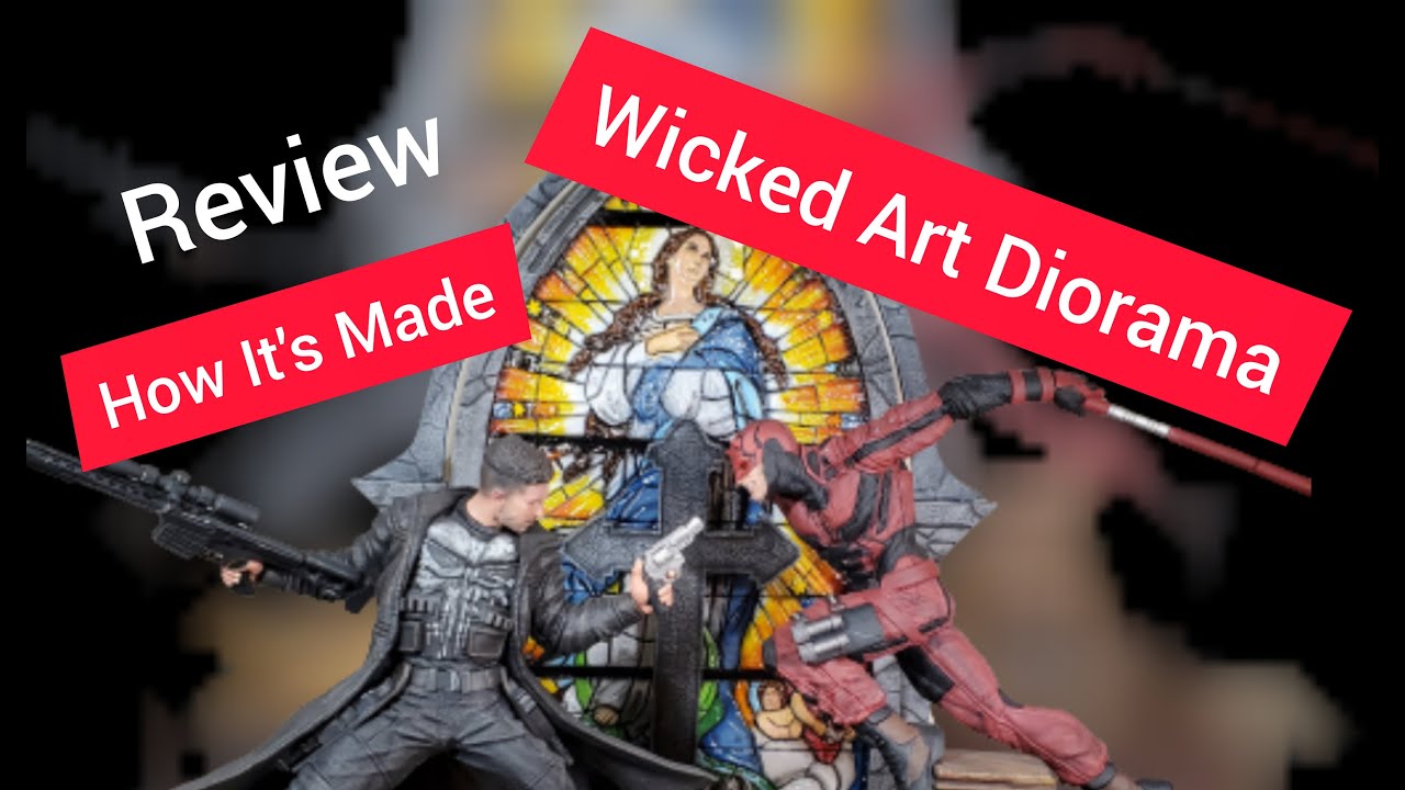 How It's Made! Wicked Art Punisher & Daredevil Diorama Statue 3D Print ...