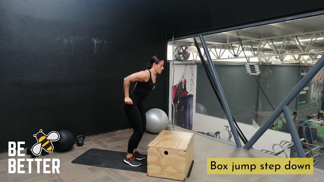 Box jump step down - YouTube