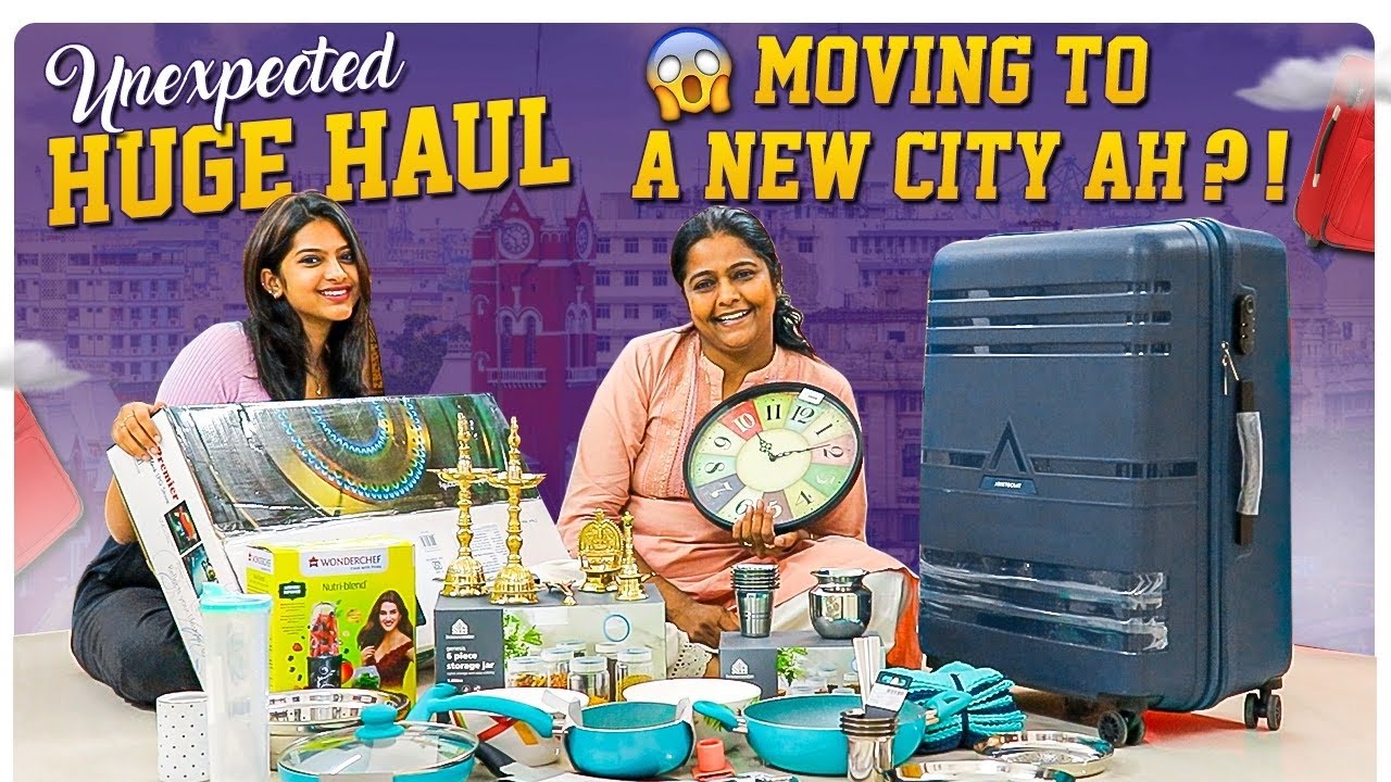 MOVING TO A NEW CITY 😃 || Unexpected Huge Haul 🛍️ || #sneholic #haul ...