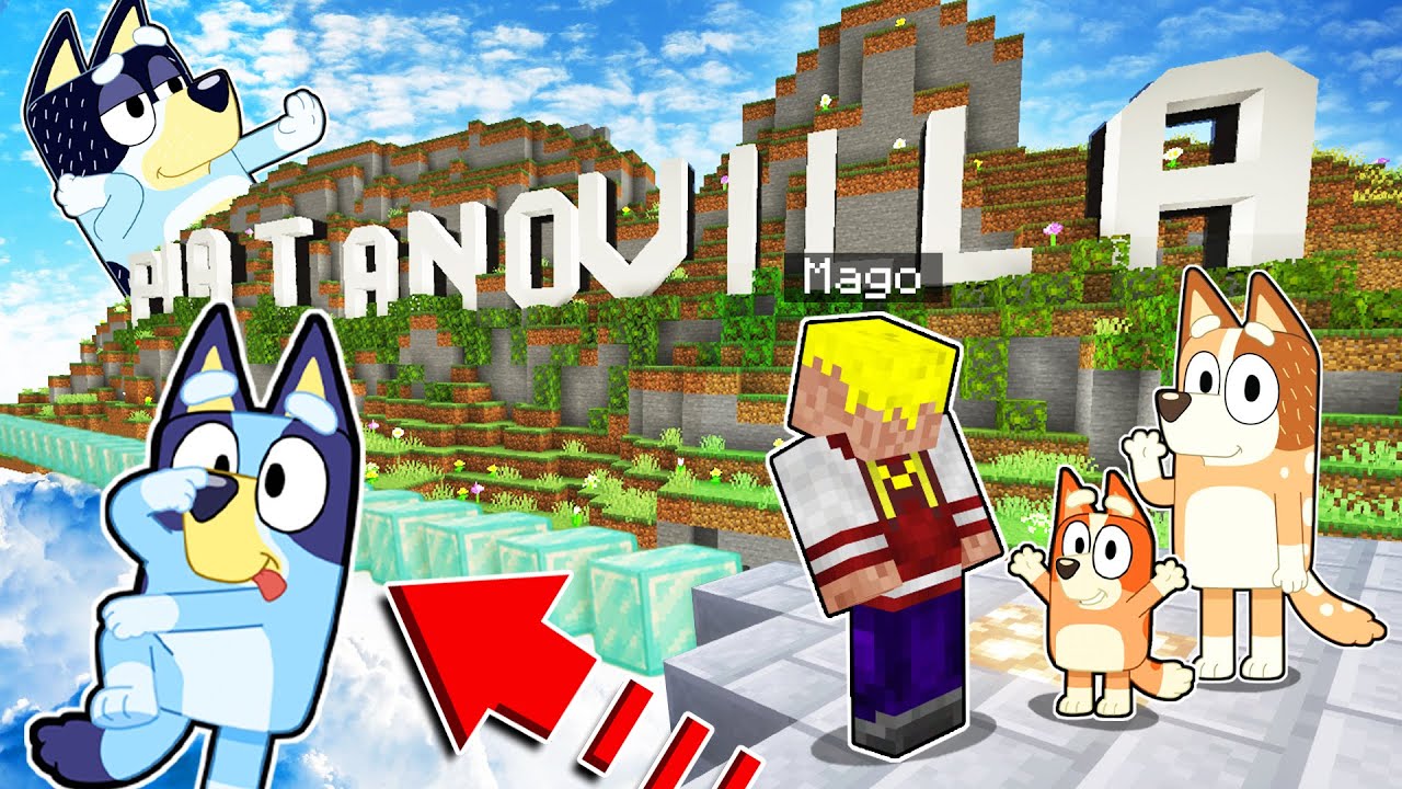 EL PARKOUR EXTREMO DE BLUEY Y BINGO EN MINECRAFT - YouTube