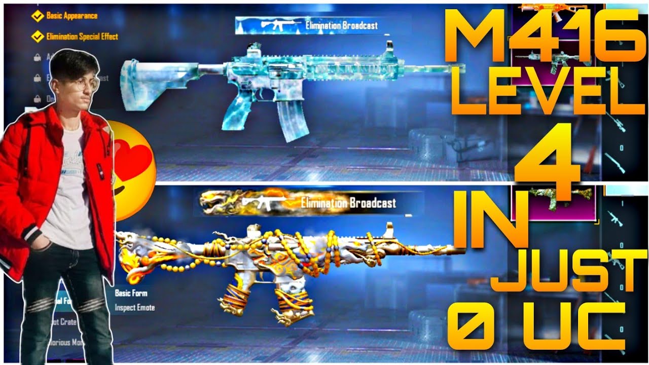 HOW TO GET LVL 4 GUN SKIN IN JUST( 0 ) UC IN PUBG MOBILE PUBG MOBILE ...