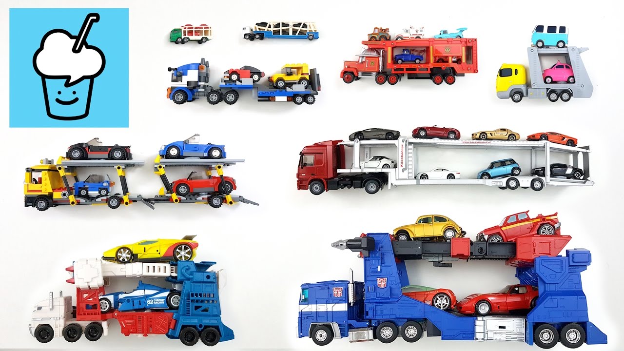 Car Carrier for kids with tomica トミカ tayo 타요 꼬마버스 타요 중앙차고지 transformer ...