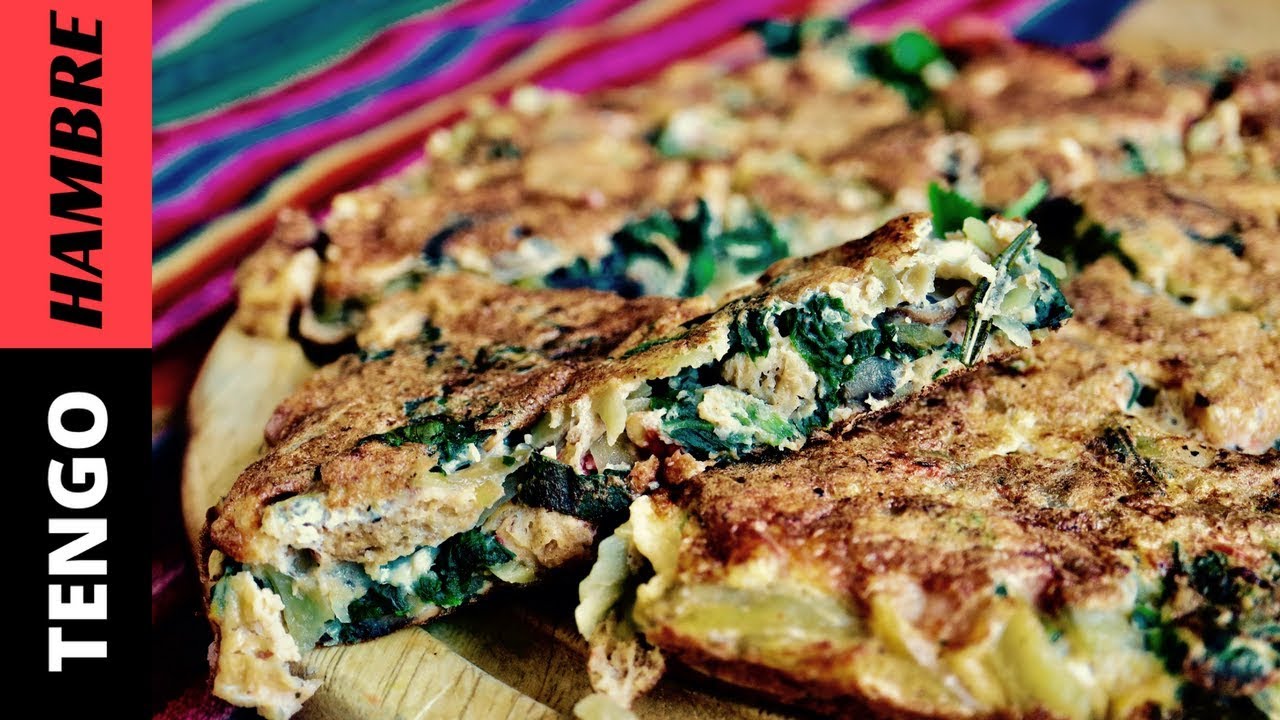 Omelette con Verduras Jamón y Queso - YouTube