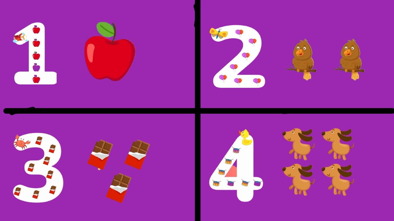 1 To 10 Nombers An Fruit Name | 1234 counting for kids | cartoon videos ...